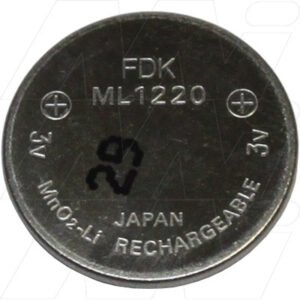 FDK ML1220 3v rechargeable lithium button cell - Battery Source