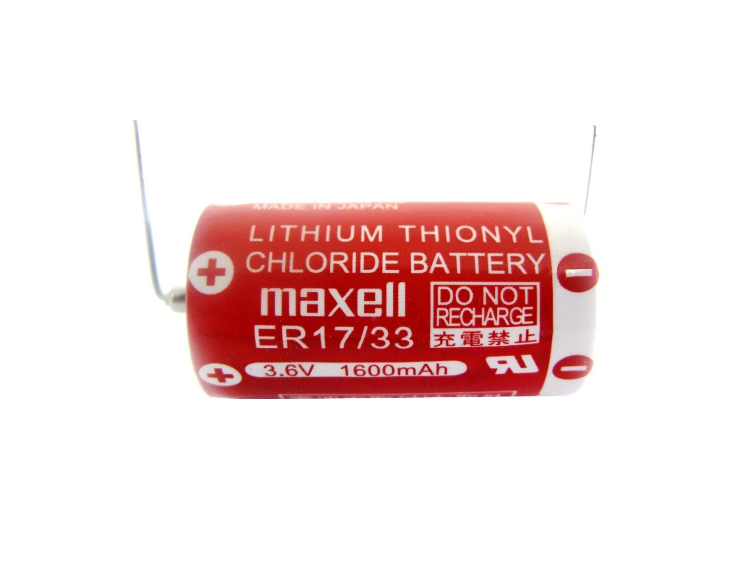 Maxell er17/33 3.6v cylindrical lithium cell - Battery Source